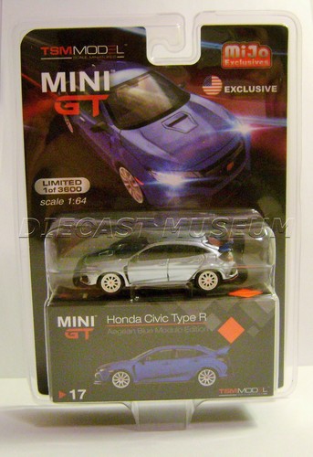 HONDA CIVIC TYPE R BLUE MODULO EDITION MIJO TSM MODEL MINI GT CHROME ...