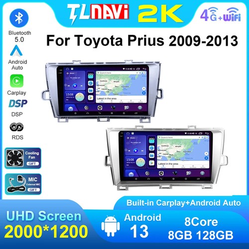 For Toyota Prius LHD/RHD Frame Multimedia Player QLED Android Auto GPS ...