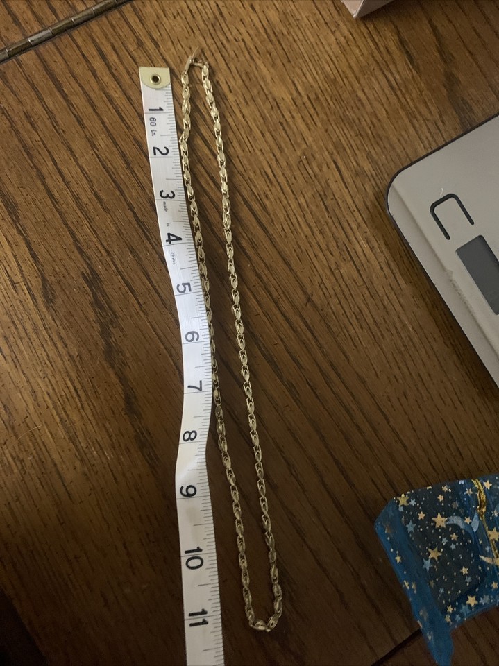 10k Yellow Gold 18" Diamond Cut Turkish Rope Link Chain Necklace 19 ...