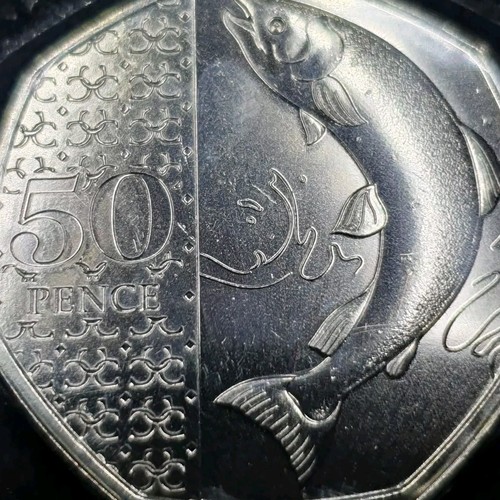 SALMON 50 PENCE COIN BRILIANT UNCIRCULATED 2025 SCARCE LOW MINTAGE | eBay