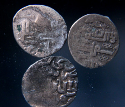 GOLDEN HORDE, Mongol Empire, 3 Dirhams,1225-1502, Silver Islamic coins ...