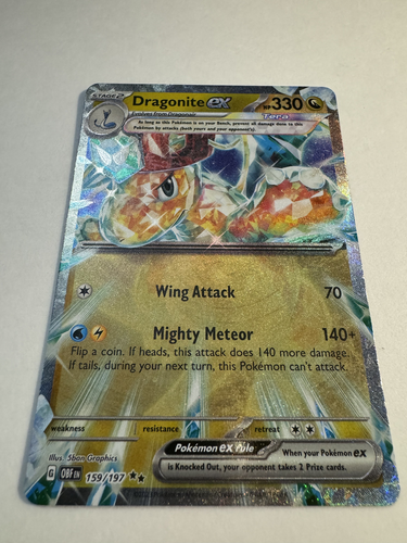 Pokemon TCG Obsidian Flames: Dragonite ex 159/197 Double Rare | eBay