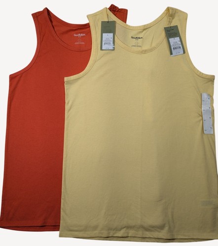 Goodfellow & Co Mens 2-Pack Yellow & Orange Sleeveless Tank Tops S NWT ...