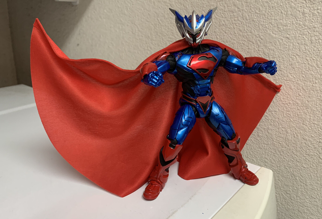 Custom DC McFarlane Mezco Superman Armor Wired Cloth 1/12 CAPE ONLY Not ...