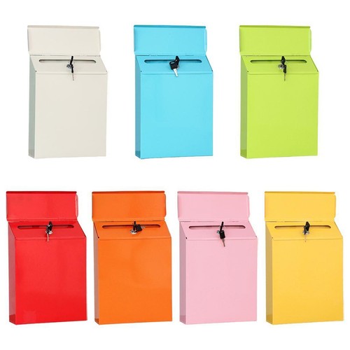 Iron Vertical Mailbox Hanging Wall Mounted Proposal Drop Box Secured ...