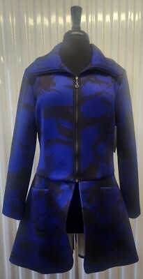 Samuel Dong Women's Zipper Front Jacket Cobalt Blue/Black Size M | eBay