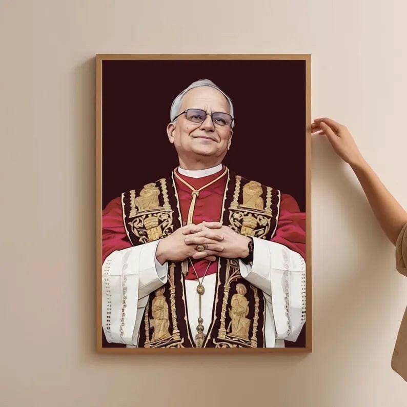 Pope Leo XIV 2025 – Historic Vatican Portrait Print | Catholic Wall Art ...