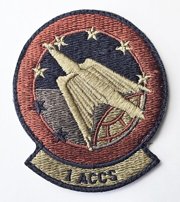 Air Force 1st ACCS Air Command & Control Spice Brown Hook Back Patch | eBay