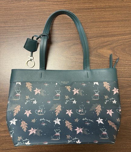 Radley London Green Forest Friends Zip Closure Tote Purse Bag | eBay