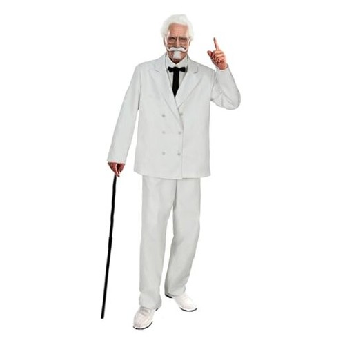 Men's Colonel White Suit Fast Food Characters Fancy Costume XX-Large ...