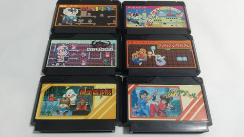 Famicom 6-Game Lot Namco Kernagoor Yo-Kai Douchuuki Super Chinese Mappy ...