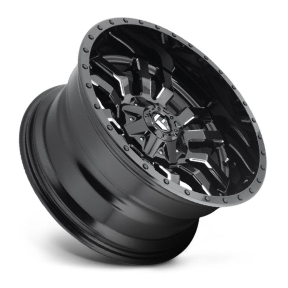 Set 4 Fuel D595 Sledge 22x10 6x135 6x5.5 Gloss Black Milled Wheels 22 ...