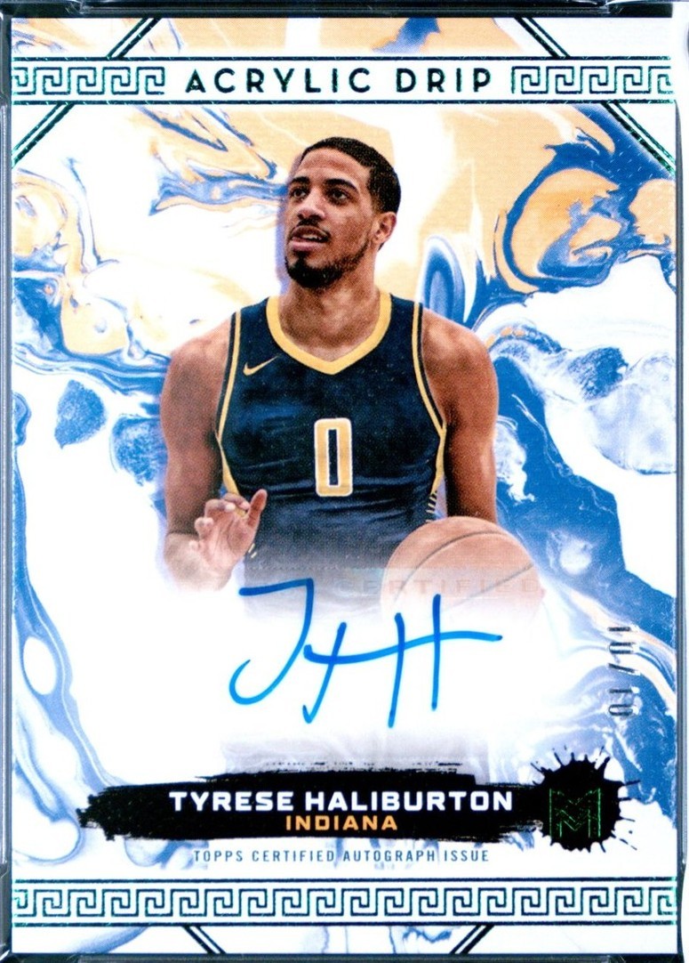 2023-24 Topps Motif - Acrylic Drip Autographs Tyrese Haliburton #ADA-TH ...