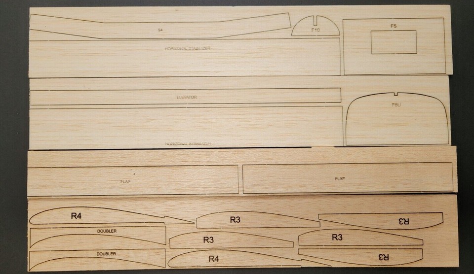 Piper Cherokee 38" Wingspan R/C Airplane Laser Cut Balsa Ply Short Kit ...