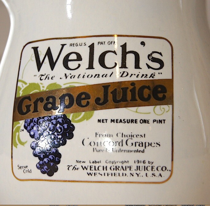 Vtg. McCOY Pottery #365 Welch’s Grape Juice Pitcher Advertising Pitcher ...