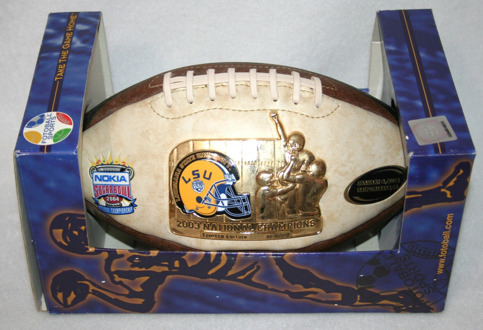 LSU TIGERS 2003 National Champions Fotoball Limited Ed. Sugar Bowl ...