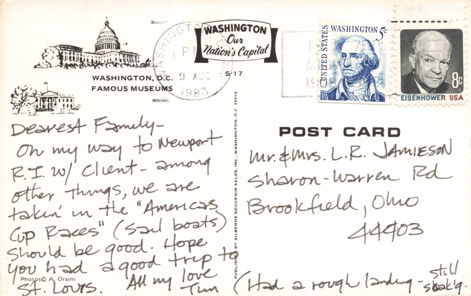 Postcard DC Washington Museums Smithsonian Castle Natural History Air ...