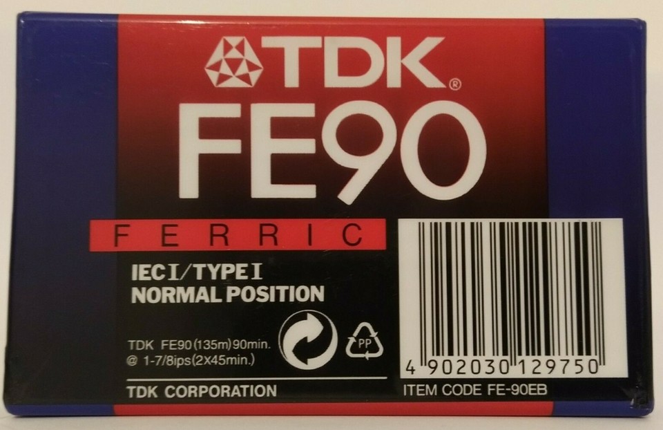 TDK FE90 - FE-90EB - 90 Min Blank Stereo Audio Cassette Tape - NEW ...