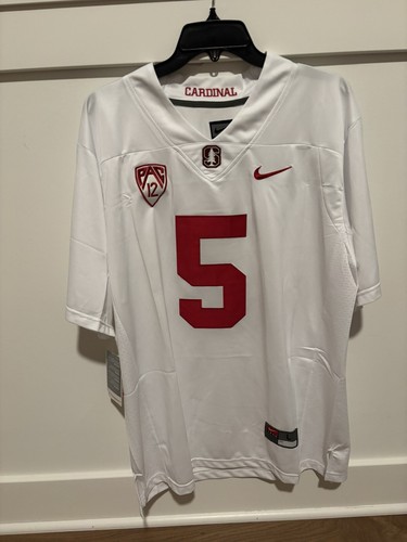 Christian McCaffrey Stanford Cardinal White #5 Jersey Men's Size Large ...