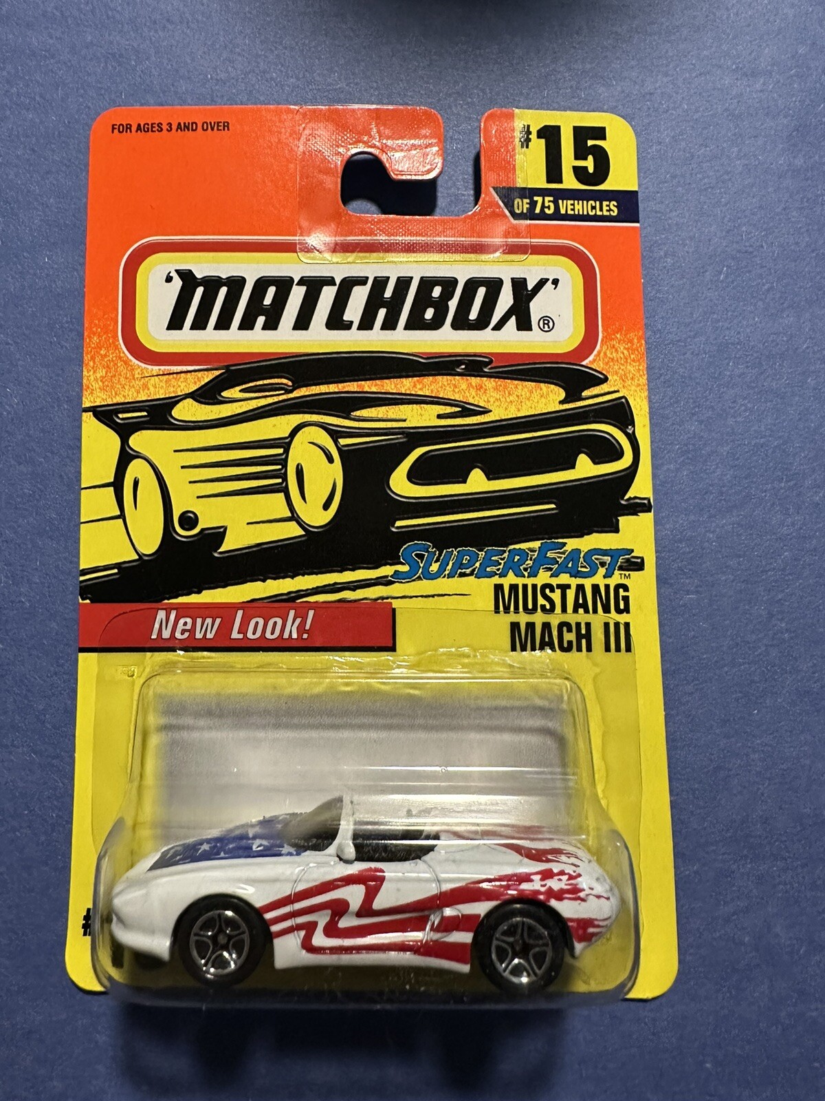 MATCHBOX SUPERFAST #15 Mustang Mach III - Red/White/Blue - NEW | eBay