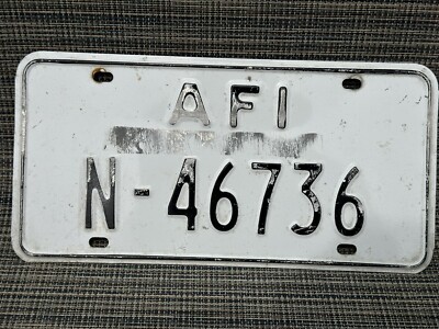 UNITED STATES MILITARY LICENSE PLATE ** AMERICAN FORCES IN ITALY ** AFI ...