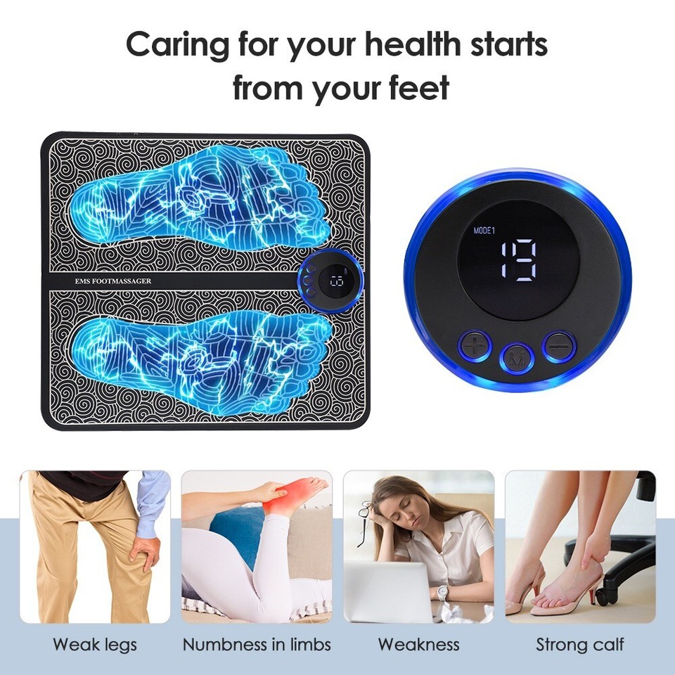 Ryoku EMS Pulse Massage Muscle Pain Relax Machine Electric Massager Mat ...