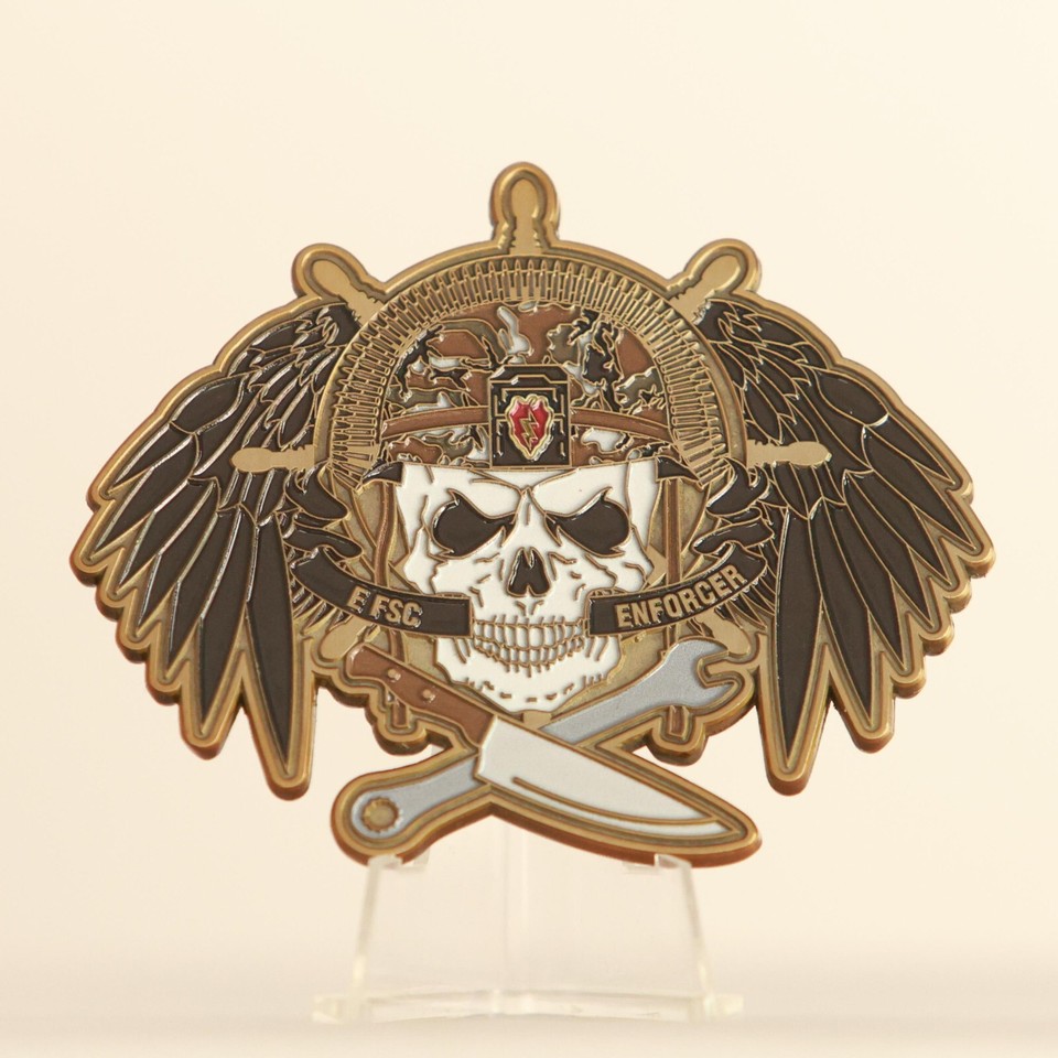 Military Skull - Wings Challenge Coin - "EFSC Enforcer" - "Exceed ...