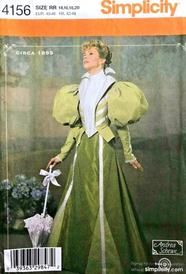 Simplicity Misses' Circa 1895 Gown Costume Pattern 4156 Size 14-20 ...