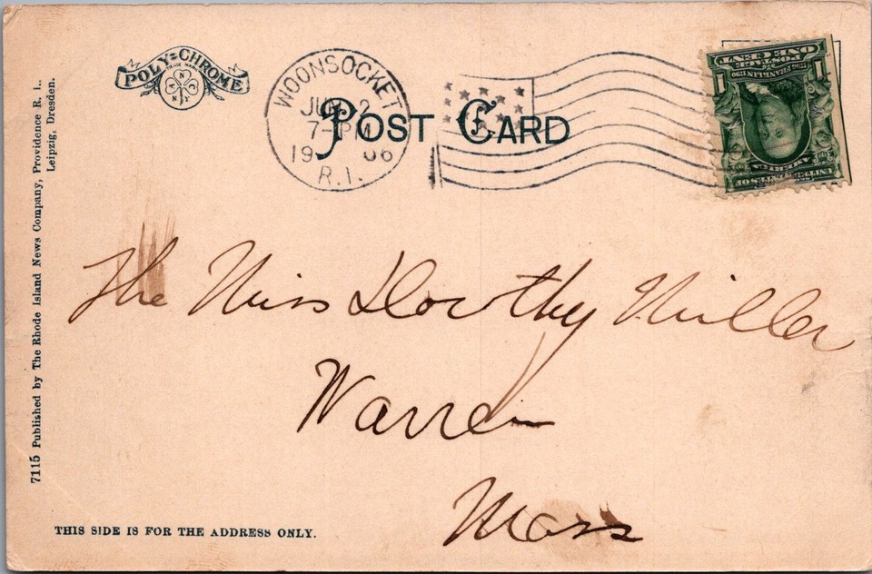 Lawton Spinning Co Woonsocket Rhode Island Mill 1906 Postcard | eBay