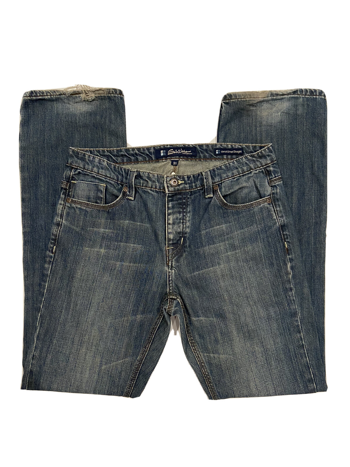 Salt Works Jeans Varick Street Straight Blue Mens SZ 31x33 Vintage EUC ...