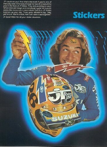 2! JT Racing sticker AHRMA Vintage Motocross Fox CR YZ RM 125 250 400 ...