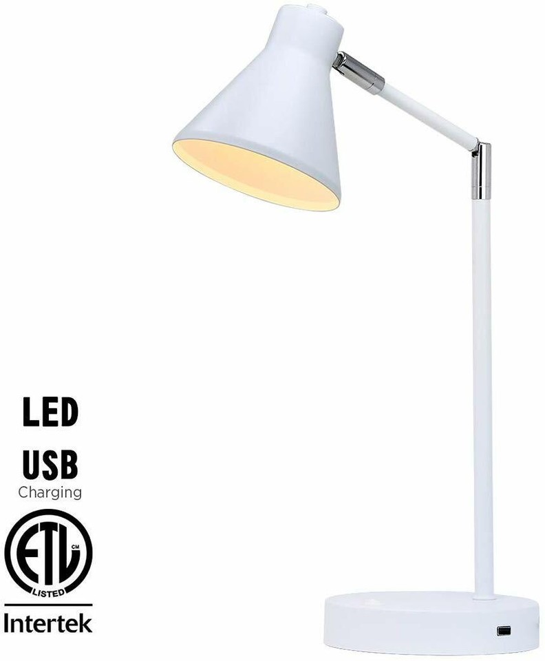 O’Bright LED Desk Lamp with USB Charging Port, 100% Metal Lamp, 270 ...