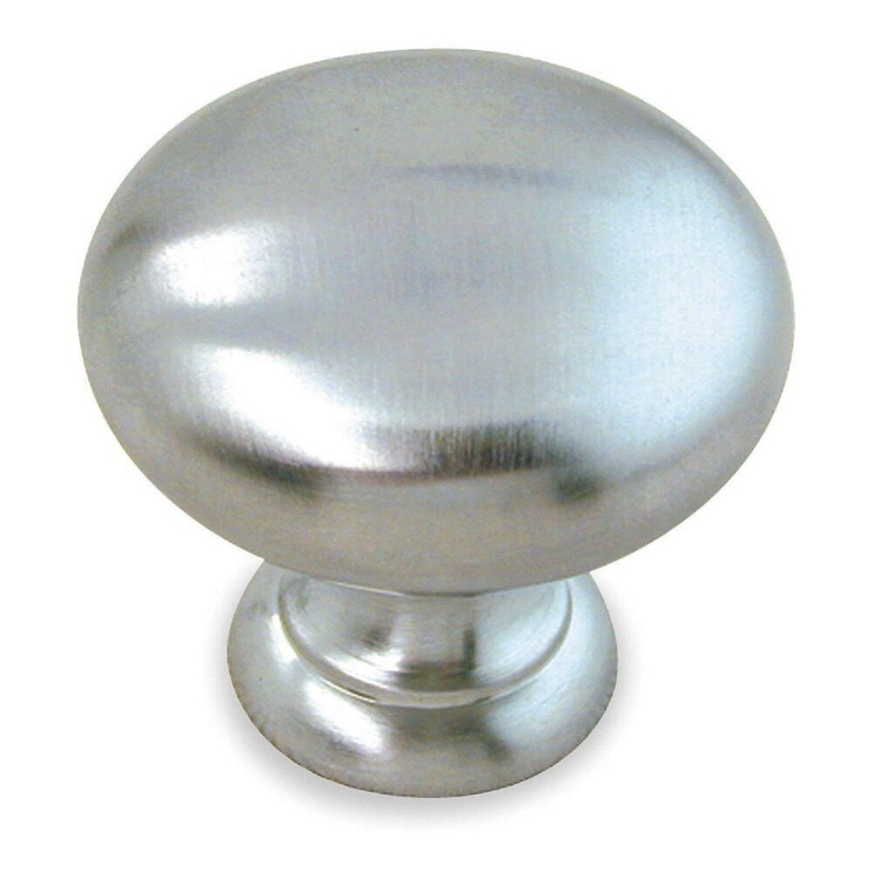 Quality 1XNU8C 1-1/4" Round Zinc Satin Chrome Cabinet Knobs - Pack of 5 | eBay