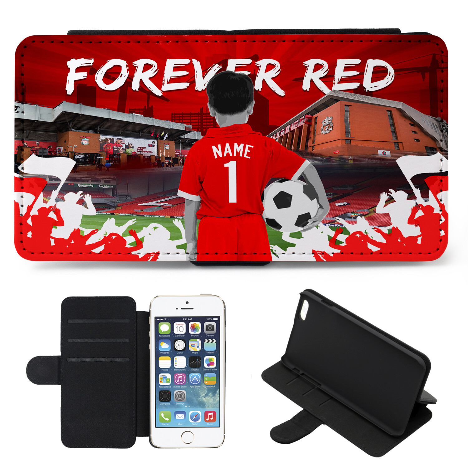 Personalised Liverpool iPhone Case Football Flip Phone Cover Boys Gift ...