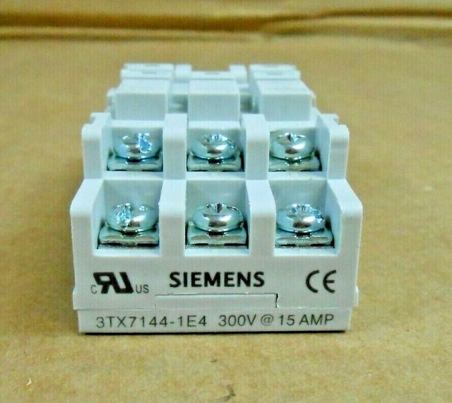 Siemens 3tx7144-1e4 Cube Relay Socket 15a 11 Pin Square 300v for sale ...