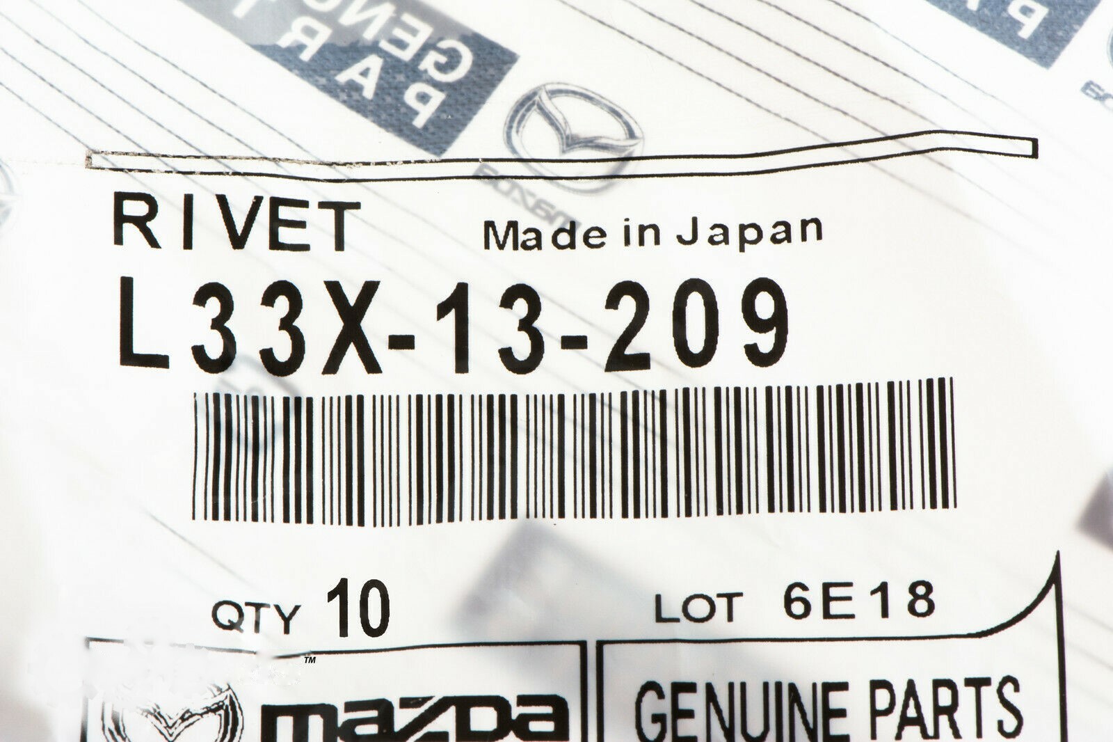 2007-2013 Mazda 2 3 5 6 CX-5/7/9 Splash Shield Rivets Set 10 OEM NEW ...
