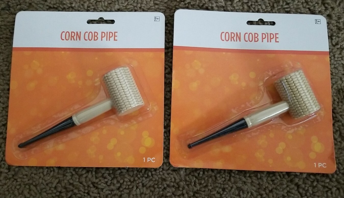 Deluxe Corn Cob Smoke Pipe Costume Accessory Hillbilly Farmer Fake Toy Prop New | eBay
