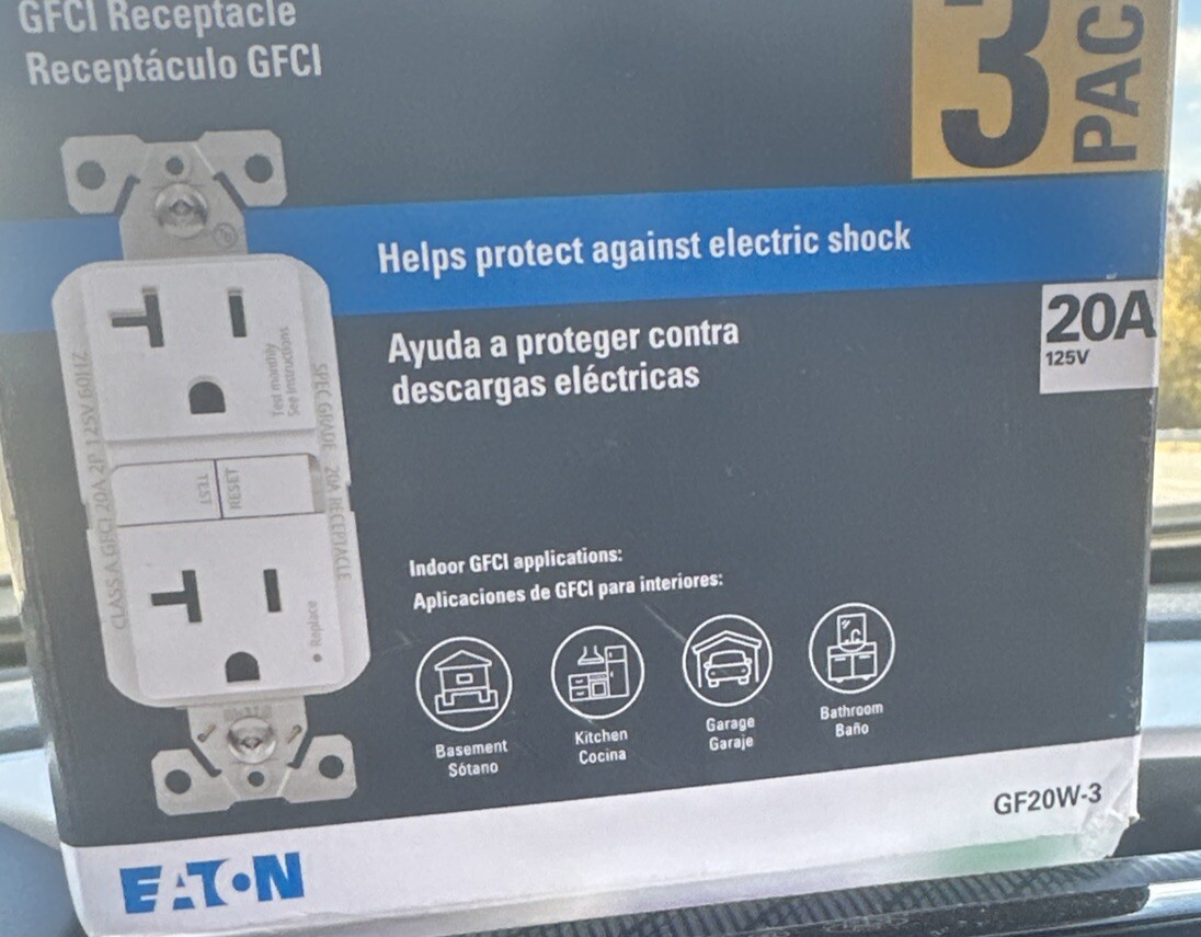 Eaton NSB GF20W-3-LW Outlets 3BOX | eBay