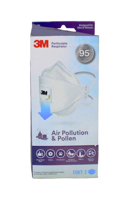 3M N95 Air Pollution and Pollen Respirator Mask, 29211 - 2 Pack for ...