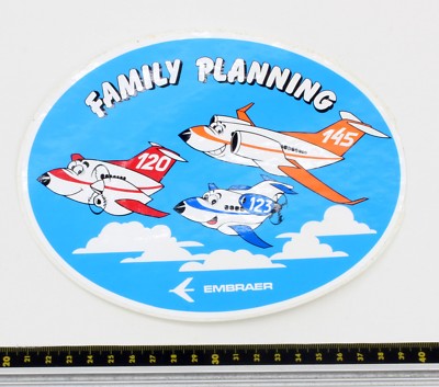 Embraer 120 123 145 - Promotional Sticker - 1980s | eBay