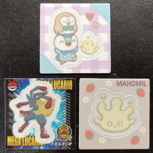 Set - Pokemon Snack Sticker Japan - Poke Peace Piplup Rowlet & Mega ...
