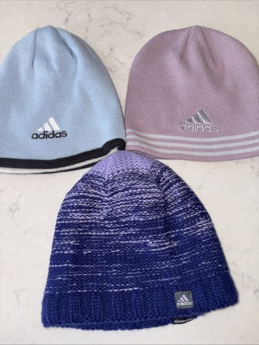 Adidas womens 3 OS beanies winter knit hats Cap Blue Pink Purple ...