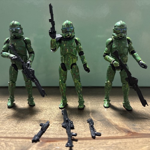 Star Wars: Clone Wars CUSTOM JUNGLE FOREST KASHYYYK TROOPER Lot 3.75 ...