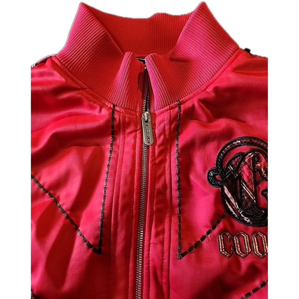 Coogi Red Union Jack Track Jacket XXL Full Zip Embroidered Hip Hop Y2K ...