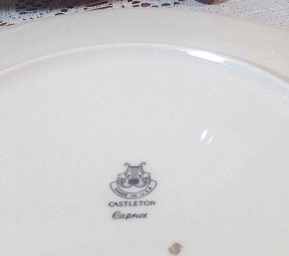 Vintage Turquoise n Gray Castleton China “Caprice” Luncheon Plate. | eBay