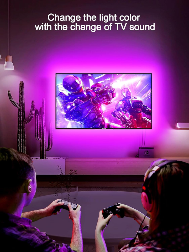 TV Light Strip, Music Sync LED TV Backlight, for 32-50 Inch TV, LED TV ...