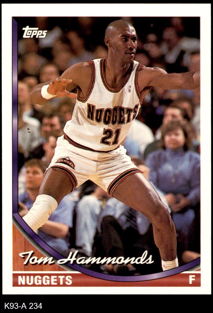 1993 Topps #234 Tom Hammonds Nuggets Georgia Tech 8 - NM/MT | eBay