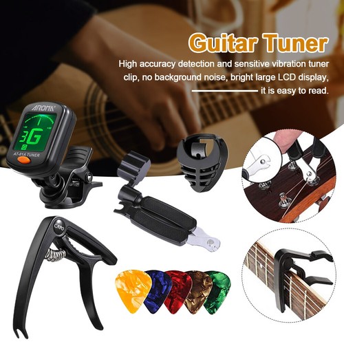 Tuner Capo Bass Guitar Accessories Kit Practical String Winder Durable ...