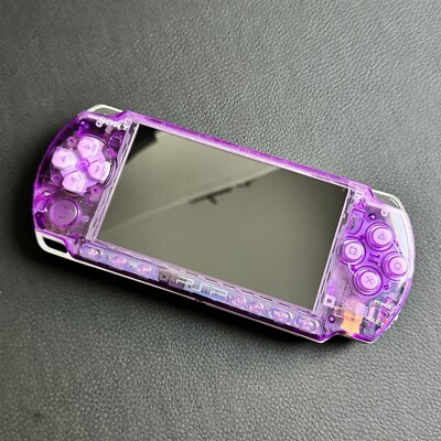Clear Purple Custom PSP Console Bundle: Includes Battery, Storage, and ...