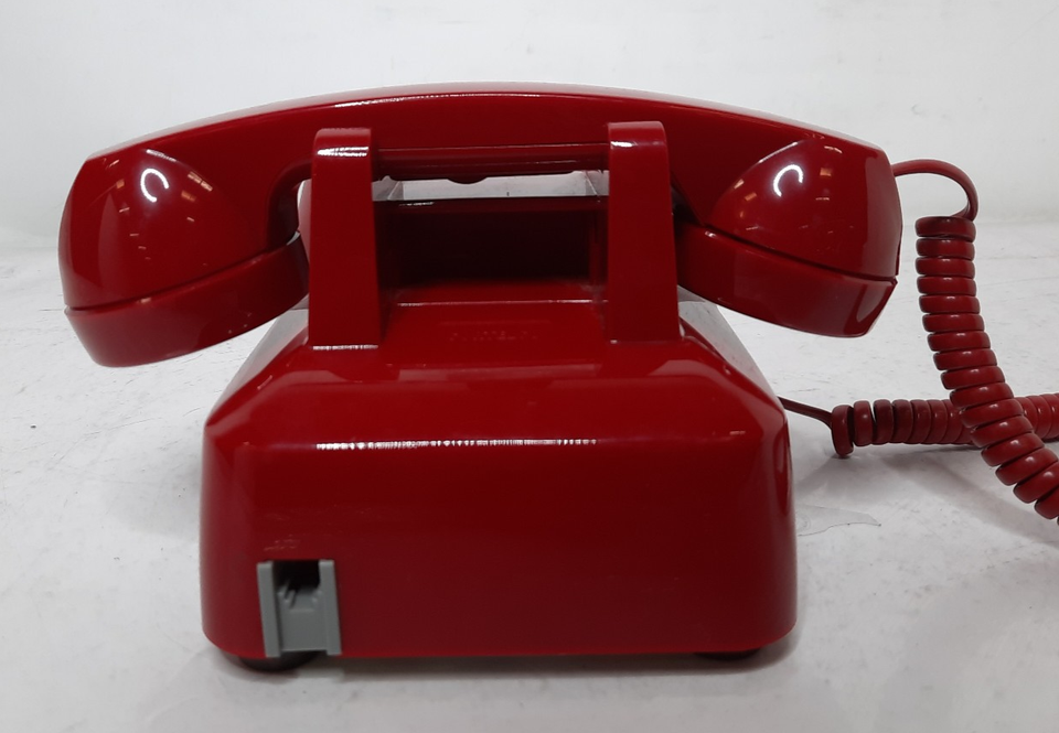 Untested Vintage Style Red Cortelco Phone Desk 250047-VBA-20M | eBay
